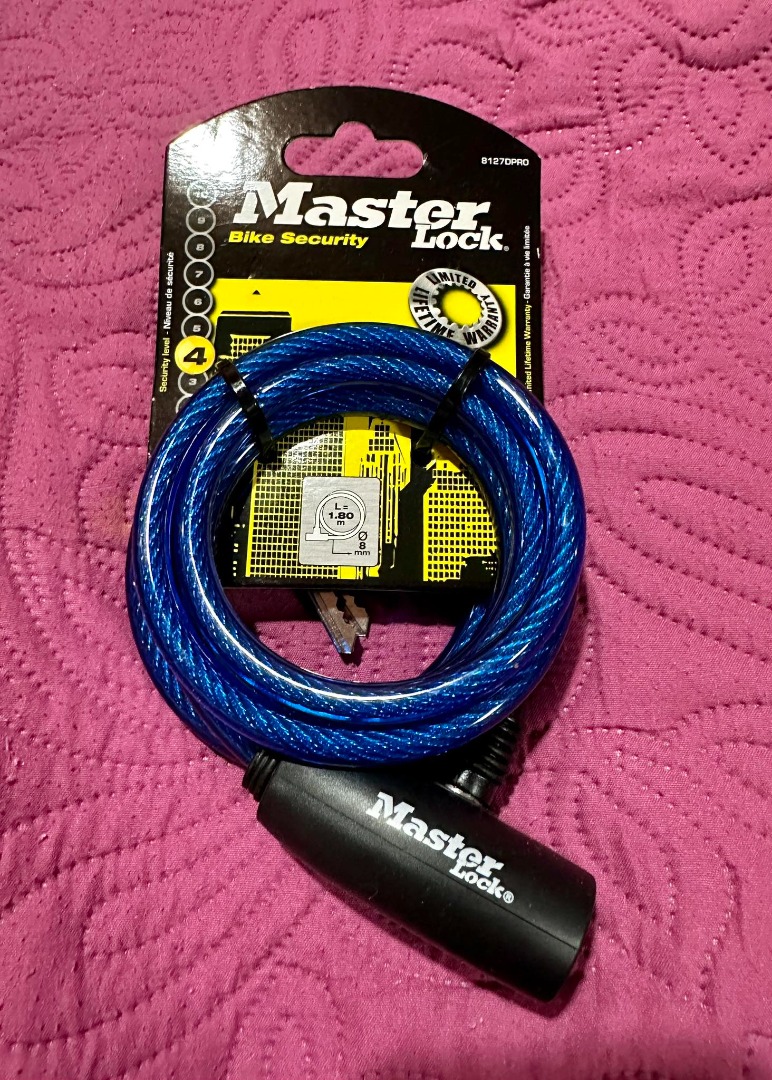 Master Lock Bike Security Blue, Furniture & Home Living, Security ...