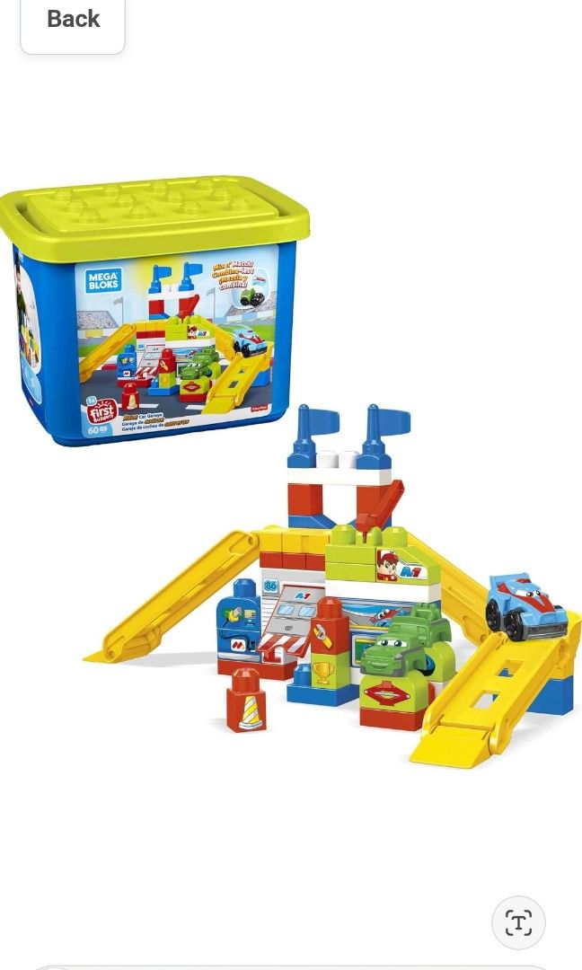 Mega blocks race car garage, Babies & Kids, Infant Playtime on Carousell