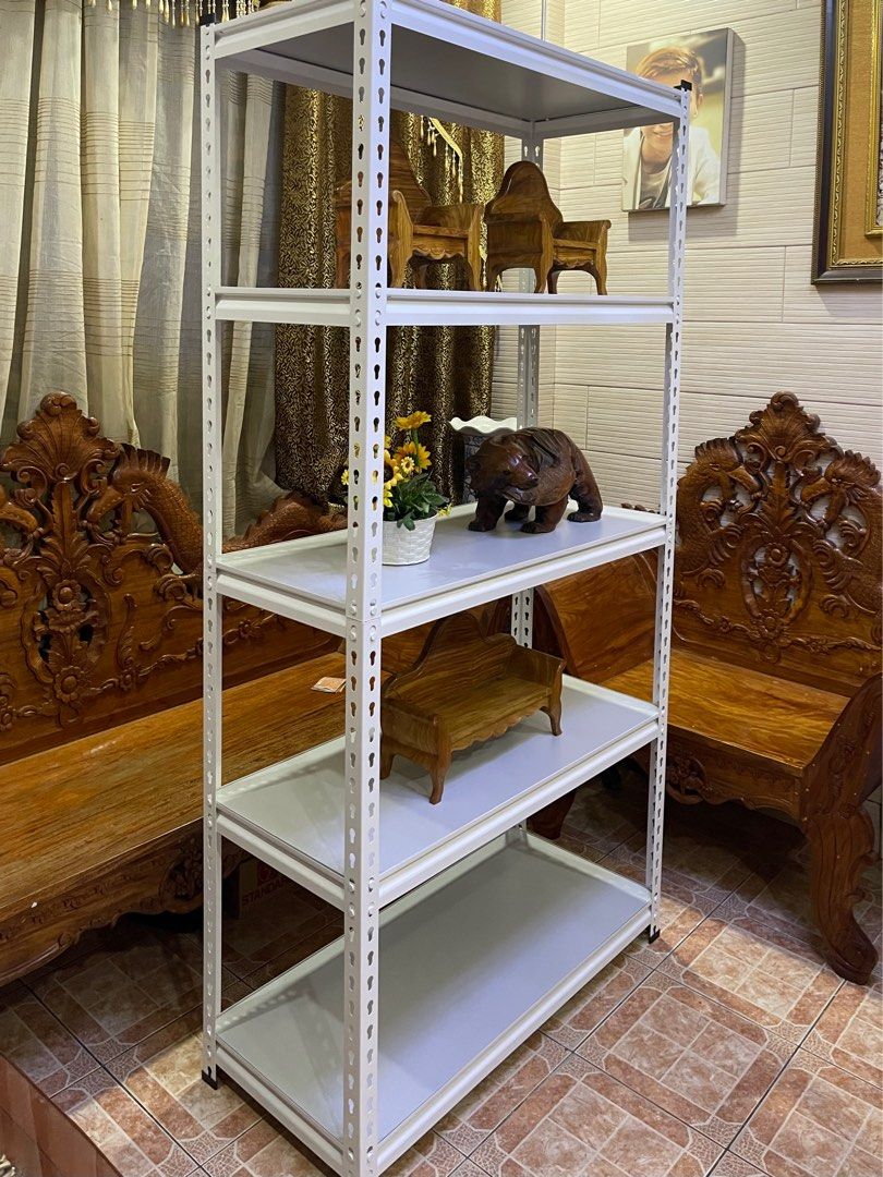 METAL SHELF 5 LAYERS IN WHITE, Furniture & Home Living, Furniture ...