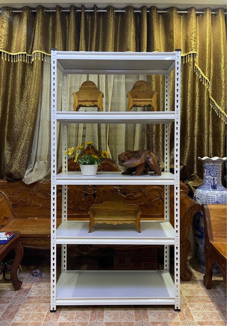 METAL SHELF 5 LAYERS IN WHITE, Furniture & Home Living, Furniture ...