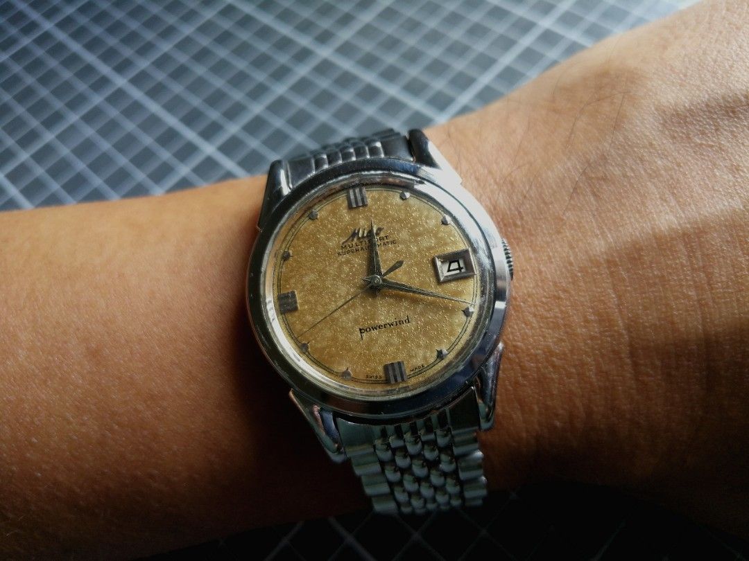 Mido Multifort Superautomatic jumbo size Dog Leg lugs patina dial with ...