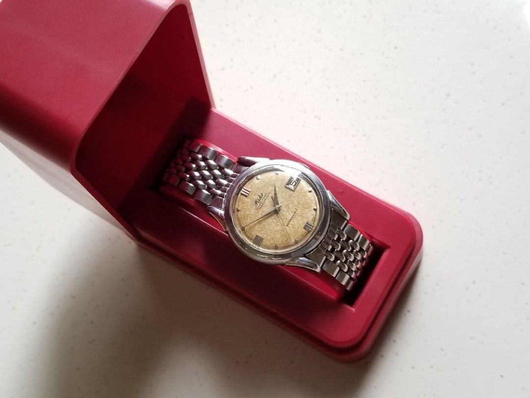 Mido Multifort Superautomatic jumbo size Dog Leg lugs patina dial with ...