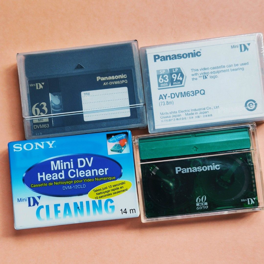 Mini DV tapes and head cleaning cassette, Photography, Video Cameras on ...