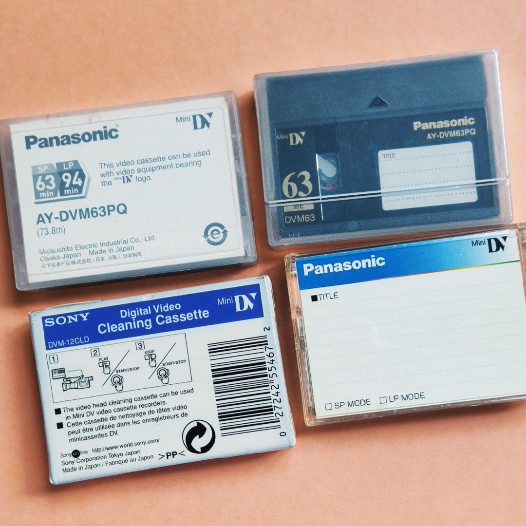 Mini DV tapes and head cleaning cassette, Photography, Video Cameras on ...