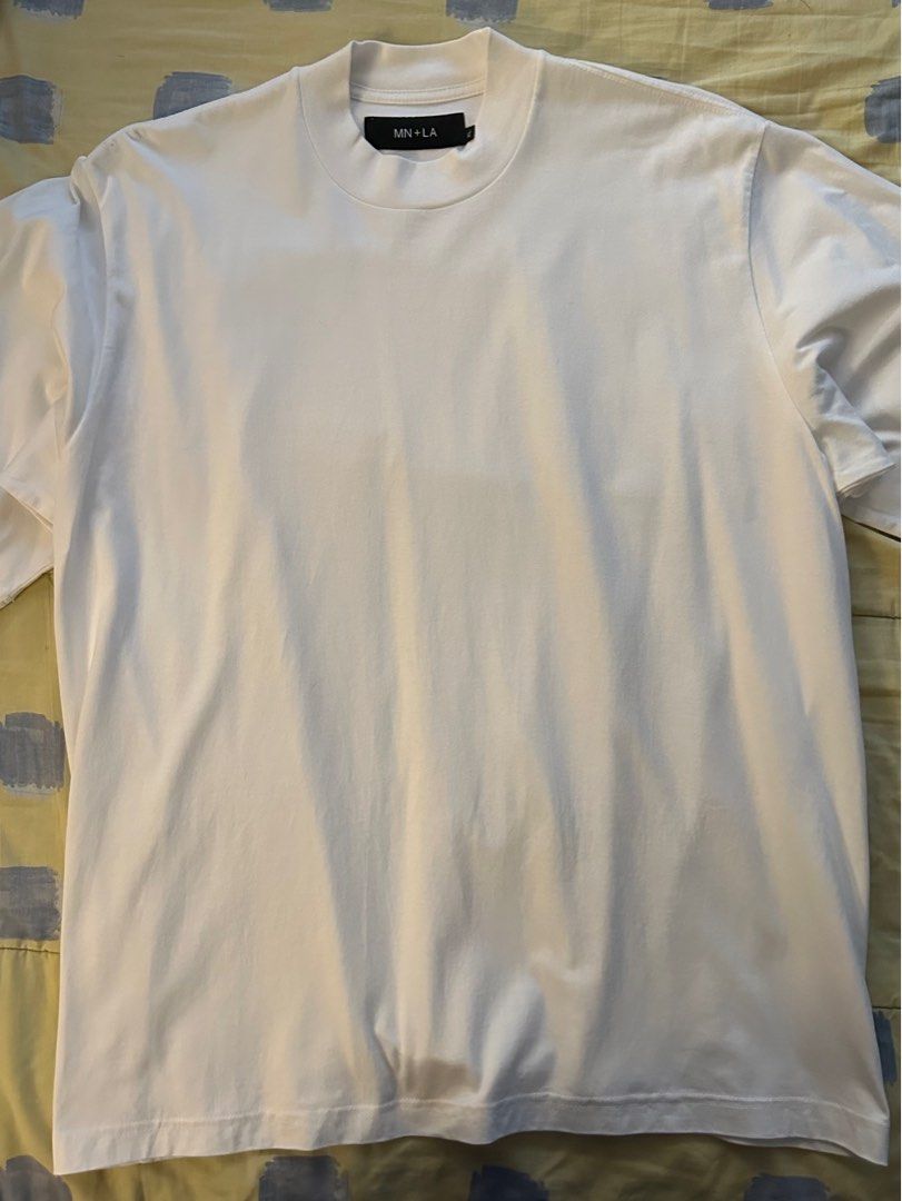 MN+LA White blank tee, Men's Fashion, Tops & Sets, Tshirts & Polo Shirts on Carousell