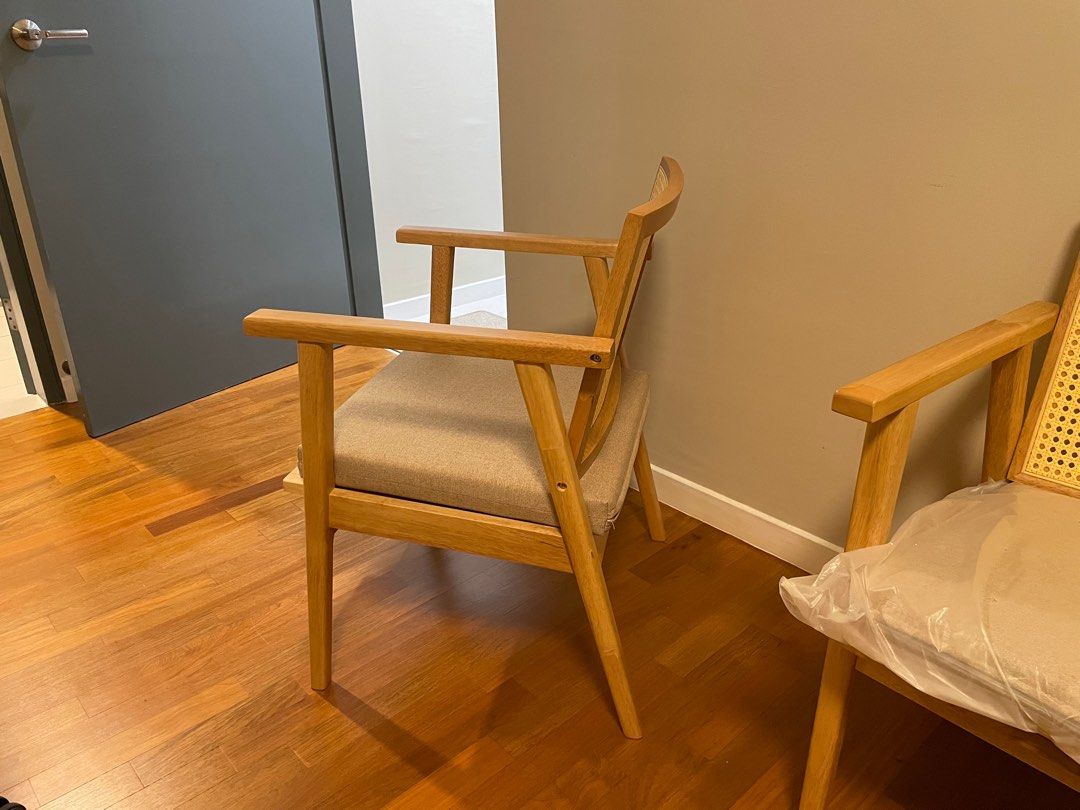 Muji style Rattan lounge Chair, Furniture & Home Living, Furniture ...