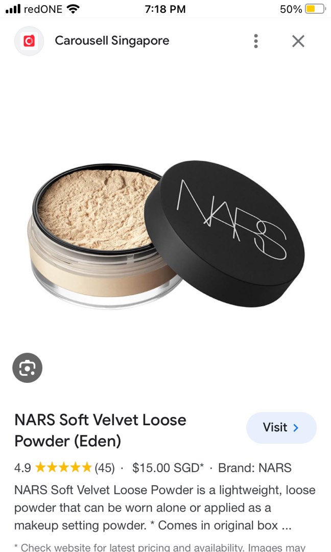 NARS SOFT VELVET LOOSE POWDER (EDEN), Beauty & Personal Care, Face ...