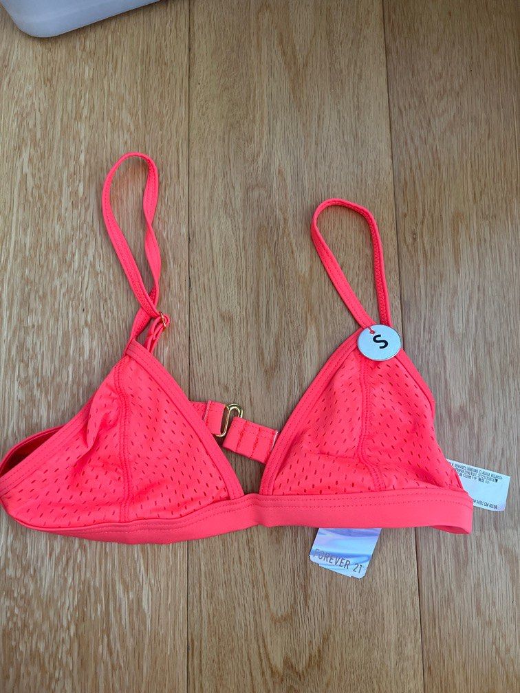 Neon coral bikini top, Women's Fashion, Swimwear, Bikinis & Swimsuits ...