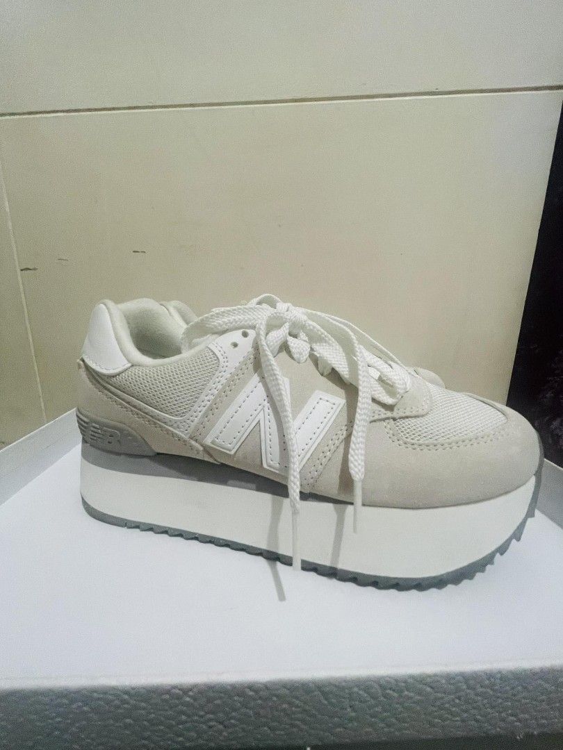 NEW BALANCE Platform White Shoes, Women's Fashion, Footwear, Sneakers ...
