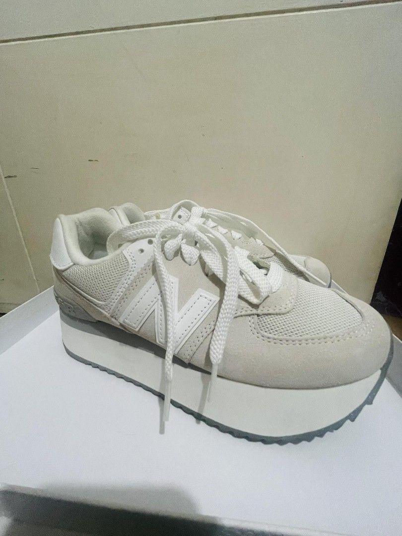 NEW BALANCE Platform White Shoes, Women's Fashion, Footwear, Sneakers ...