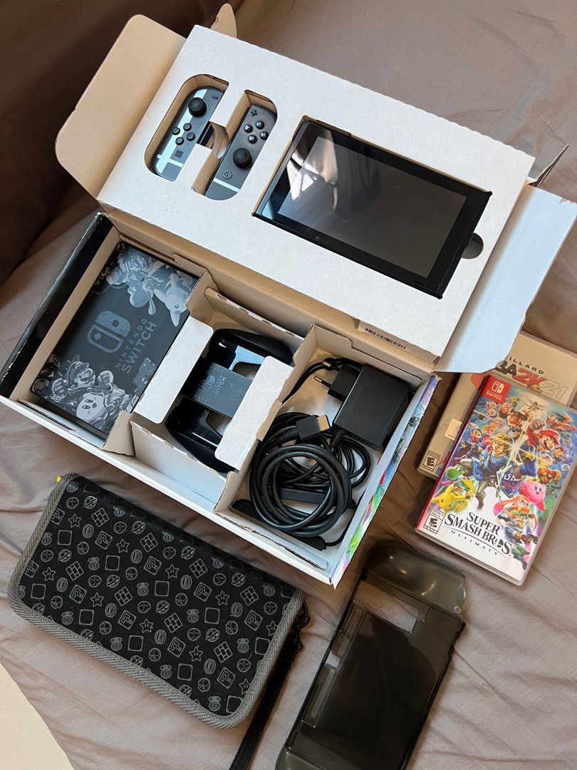 Nintendo Switch Console Bundle Super Smash Bros Edition, Video Gaming ...