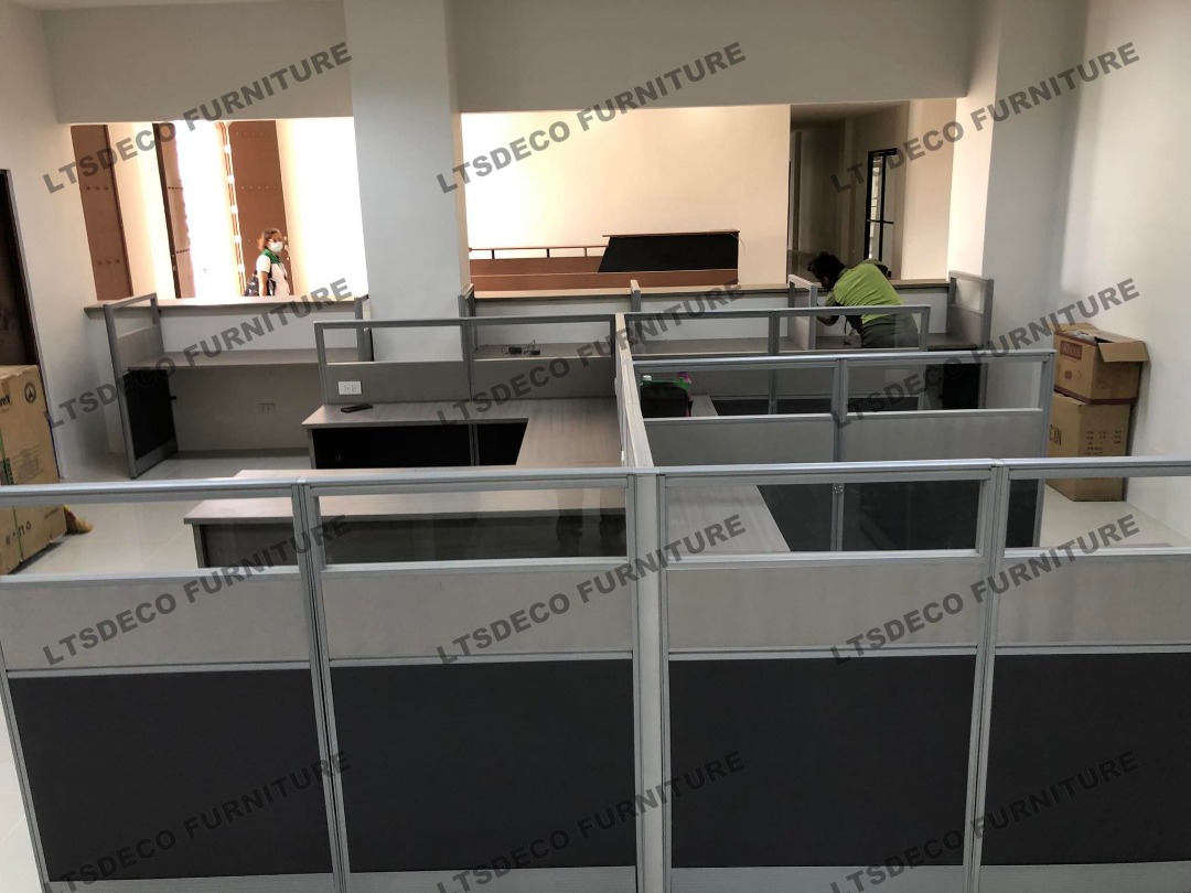OFFICE PARTITION FABRIC WITH GLASS WORKSTATION OFFICE PARTITION ...