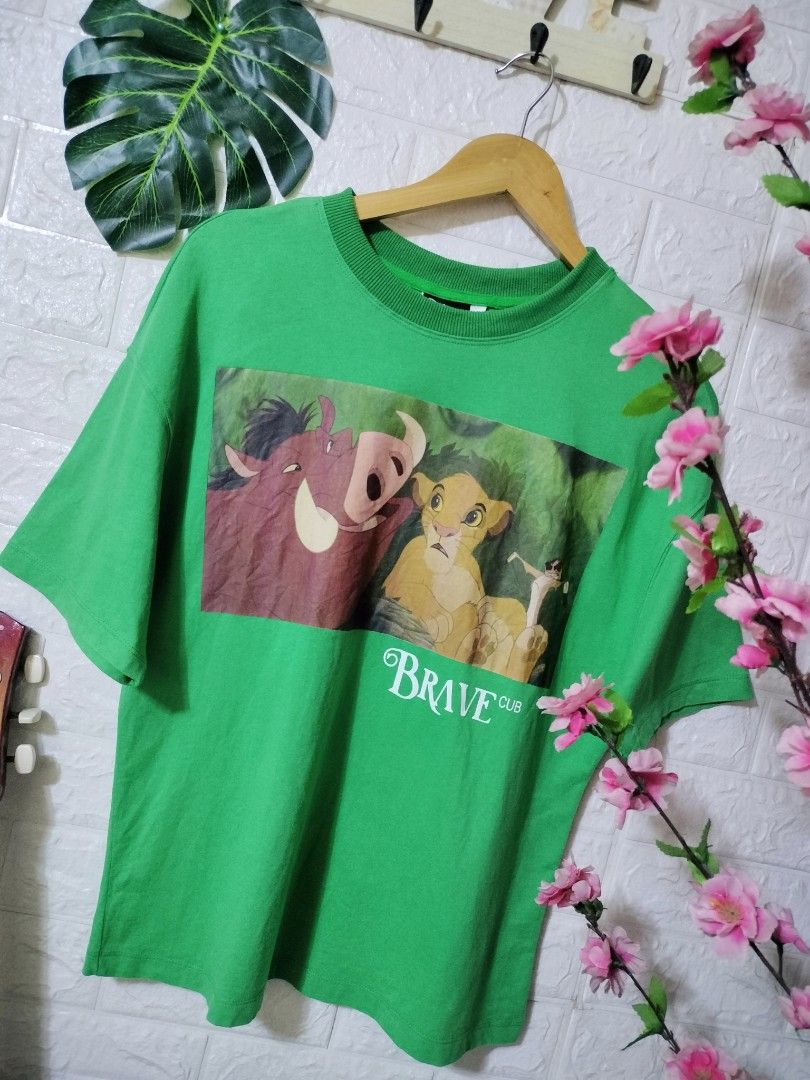 ONLY Disney The Lion King Simba Green Top, Women's Fashion, Tops ...