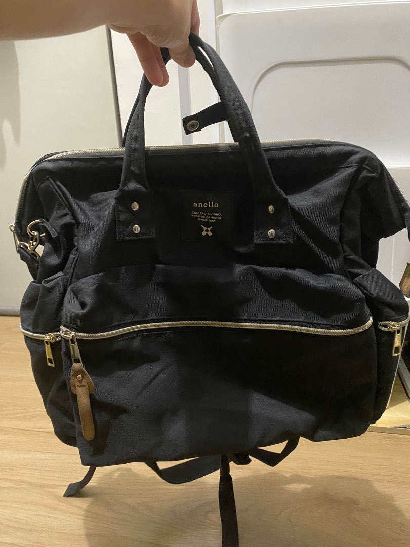 Original Black Anello Backpack, Women's Fashion, Bags & Wallets ...