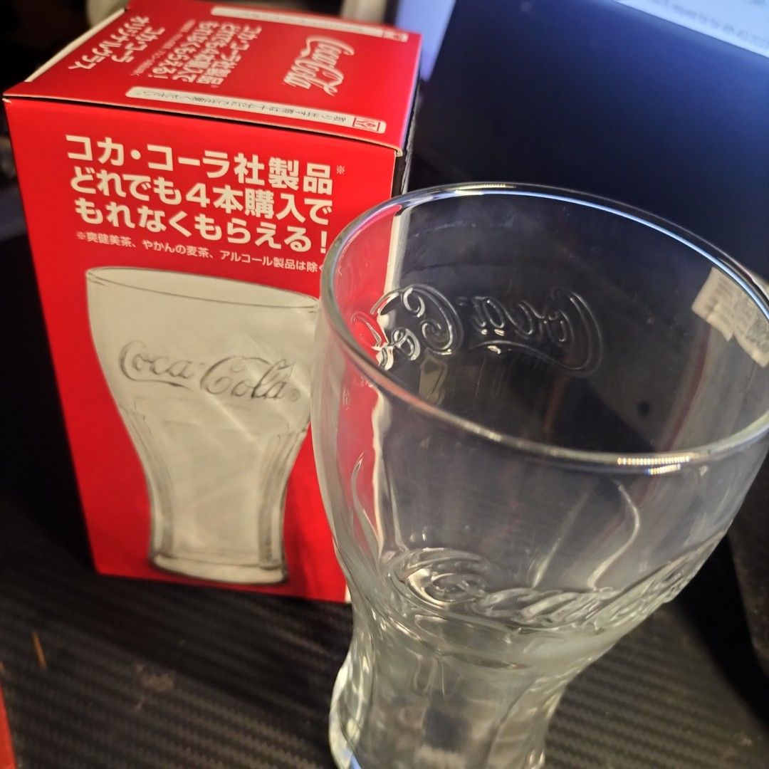 Original Coca Cola Collectible Glass 14.5 cm tall w/ box, side to side ...
