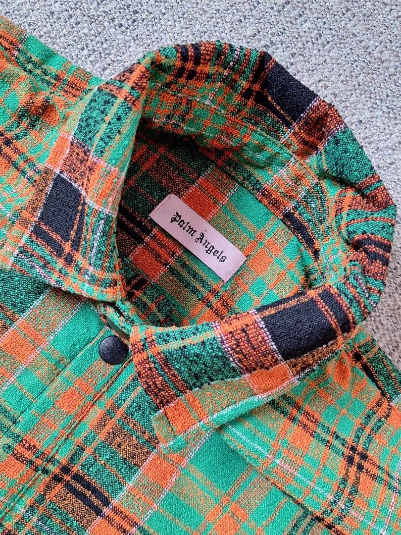 Palm Angels Flannel, Men's Fashion, Tops & Sets, Tshirts & Polo Shirts ...