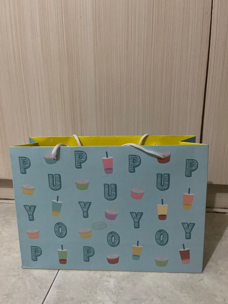 Paper bag puyo silky pudding, Desain & Kerajinan Tangan, Alat & Bahan ...