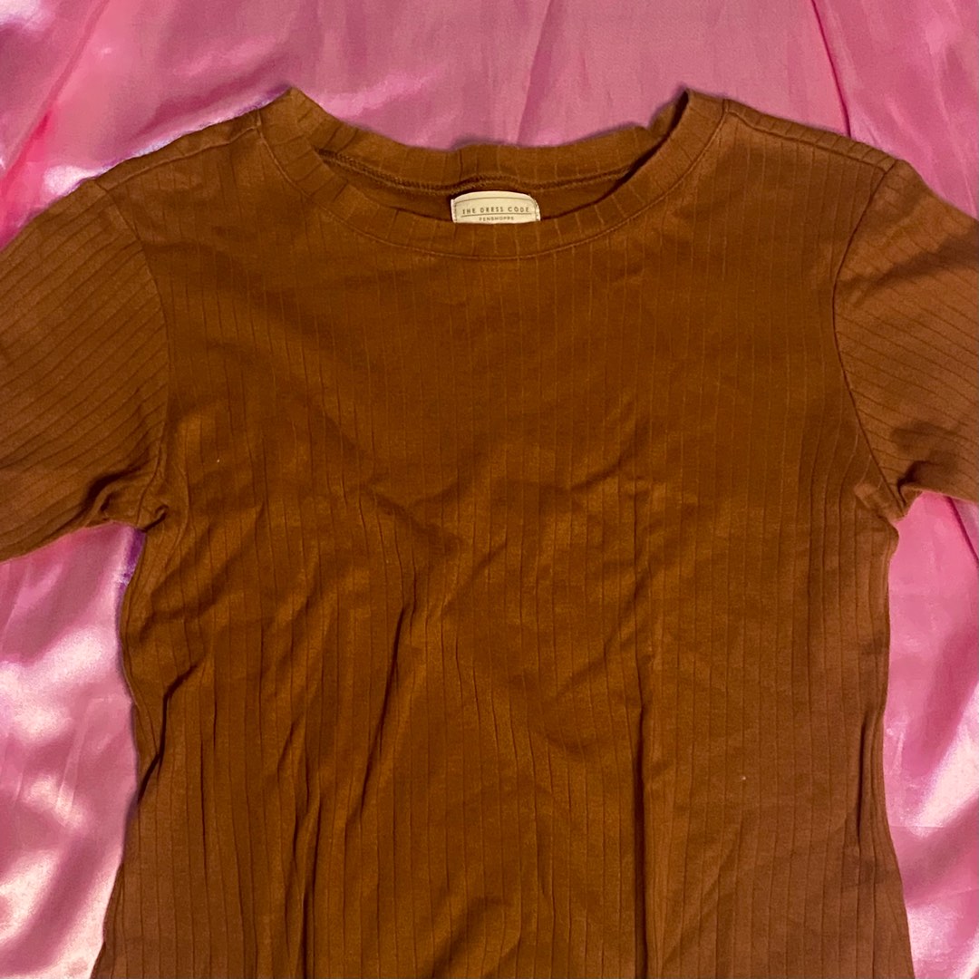 Penshoppe The Dress Code: Rust Orange Full Length Top, Women's Fashion ...
