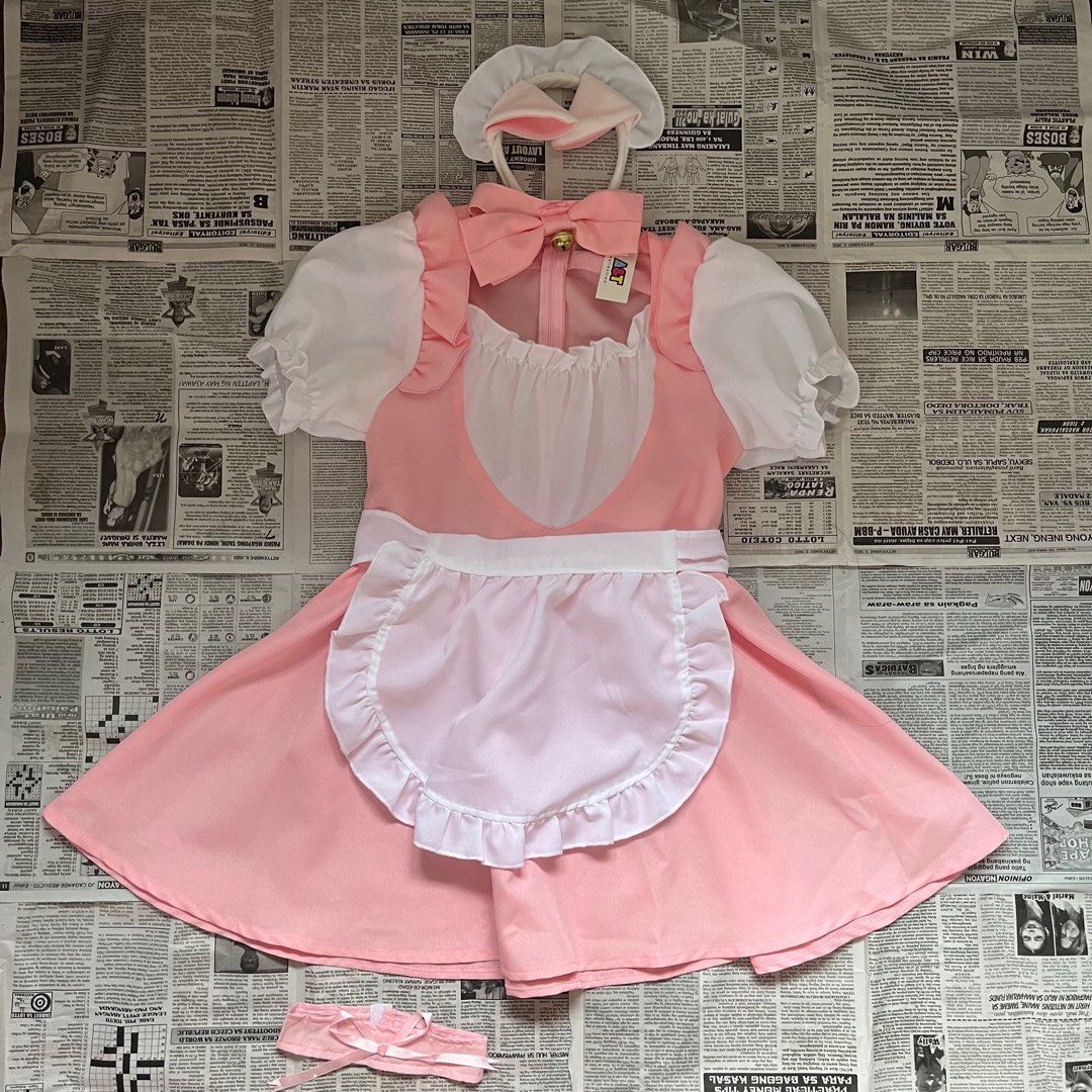 pink maid costume !, Women's Fashion, Dresses & Sets, Dresses on Carousell