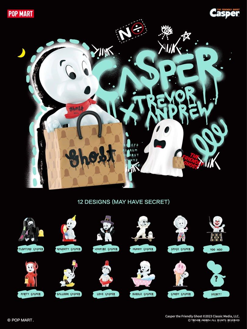 Popmart Casper x Trevor Andrew (Love Casper), Hobbies & Toys, Toys ...