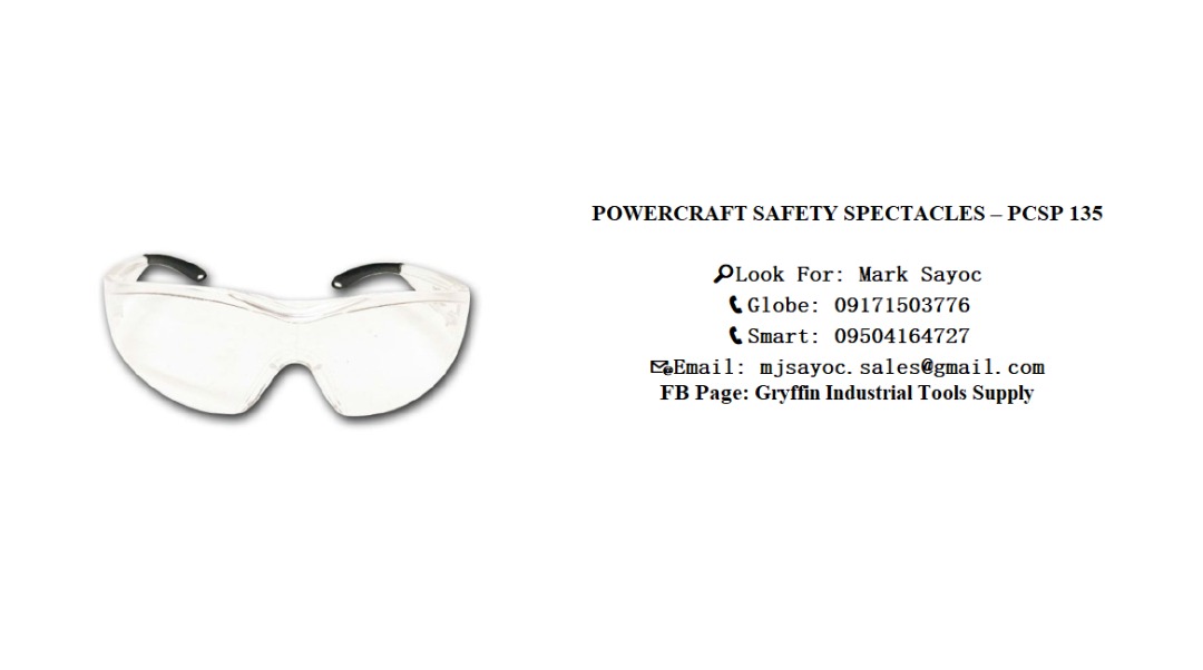 POWERCRAFT SAFETY SPECTACLES – PCSP 135, Commercial & Industrial ...