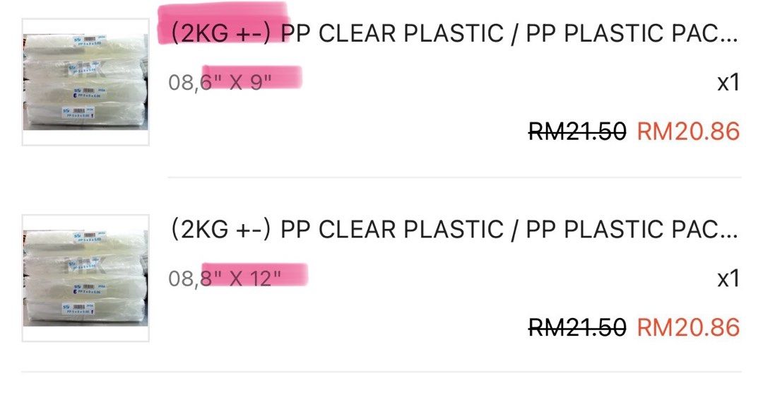PP Clear Plastic Packaging Bag, Everything Else, Others on Carousell