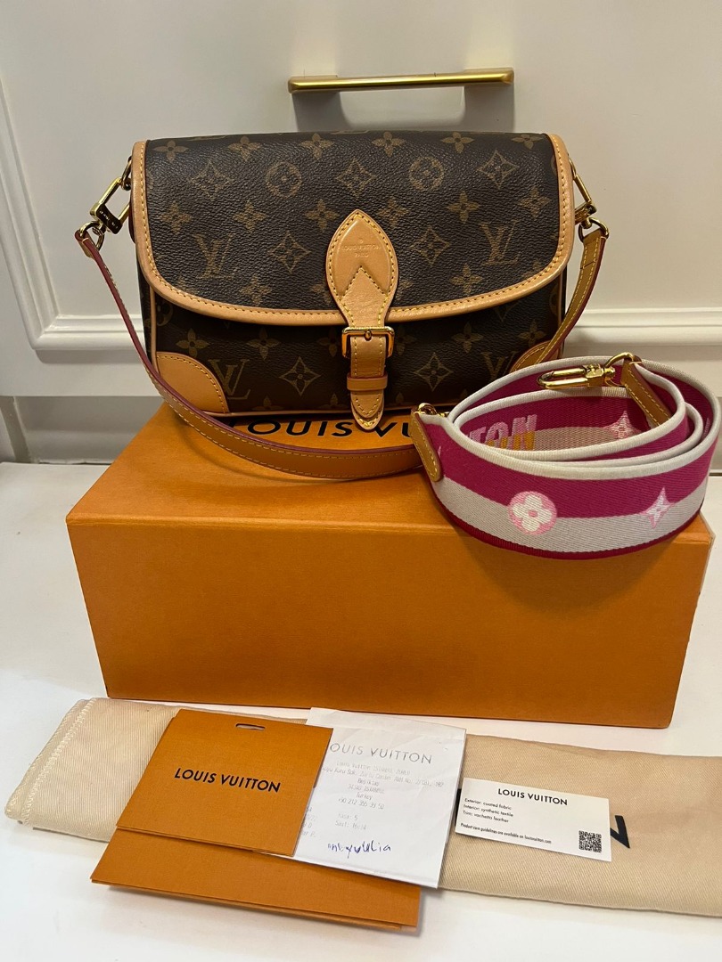 Preloved LV Diane monogram 2022 complete set box, db, strap, receipt LA, Barang Mewah, Tas ...