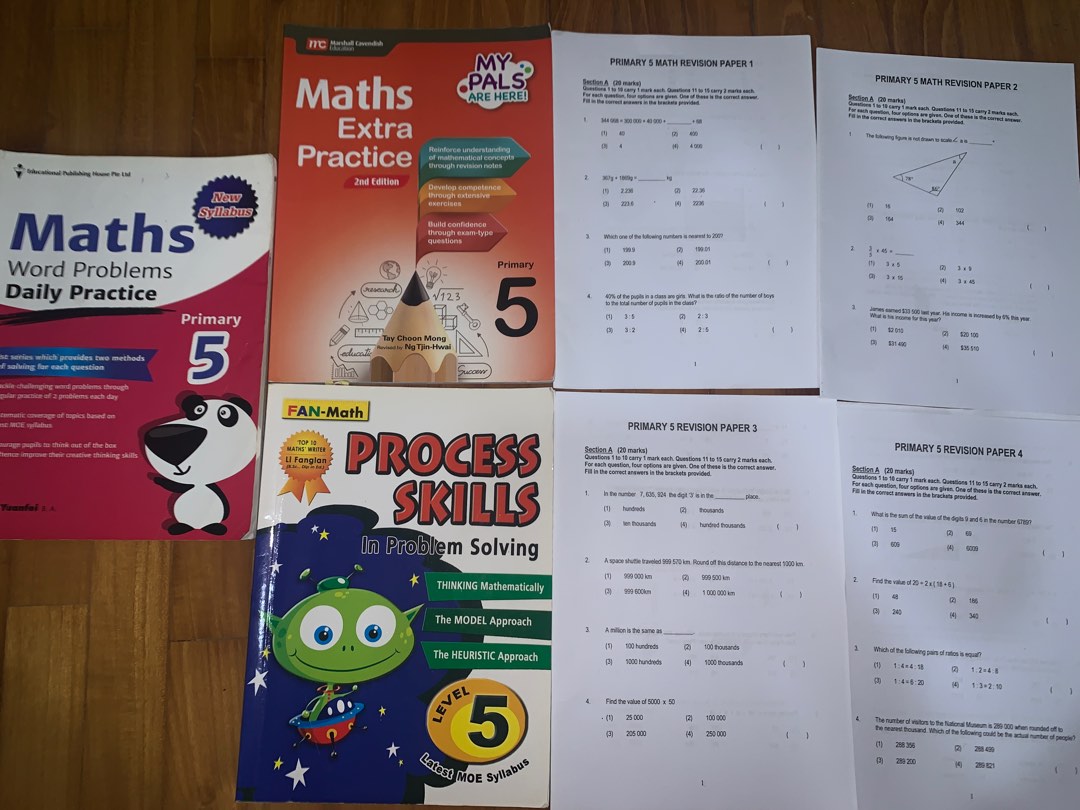 Primary 5 Math Practice Books and Papers, Hobbies & Toys, Books ...