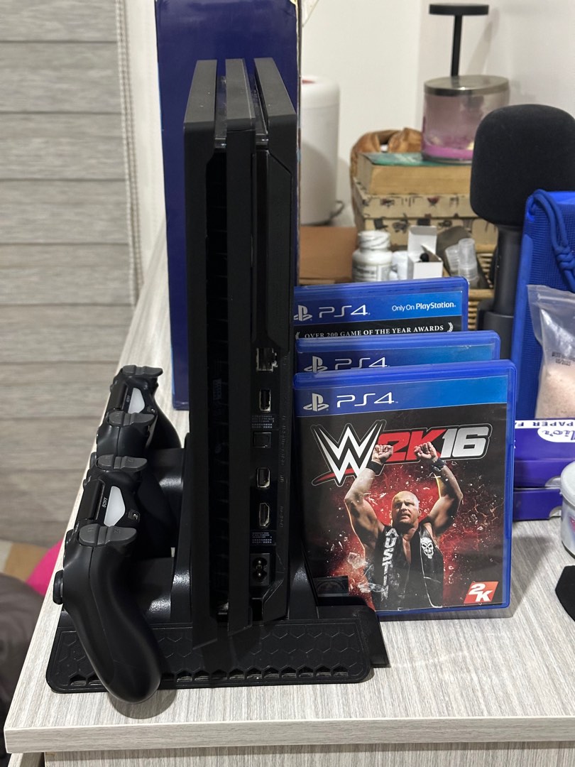 PS4 PRO 1TB Console PlayStation Complete Set with Box, Video Gaming ...