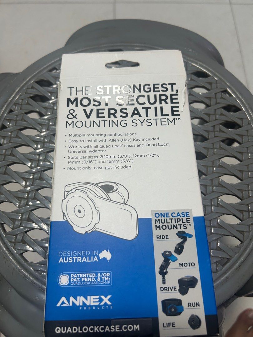 Quad Lock Motorcycle Mirror Mount w/ Vibration Dampener, Motorcycles ...