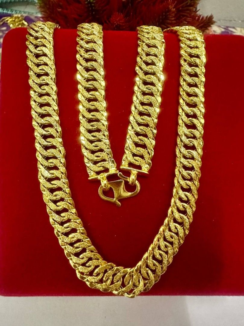 Rantai Leher Emas 916, Women's Fashion, Jewelry & Organisers, Necklaces ...