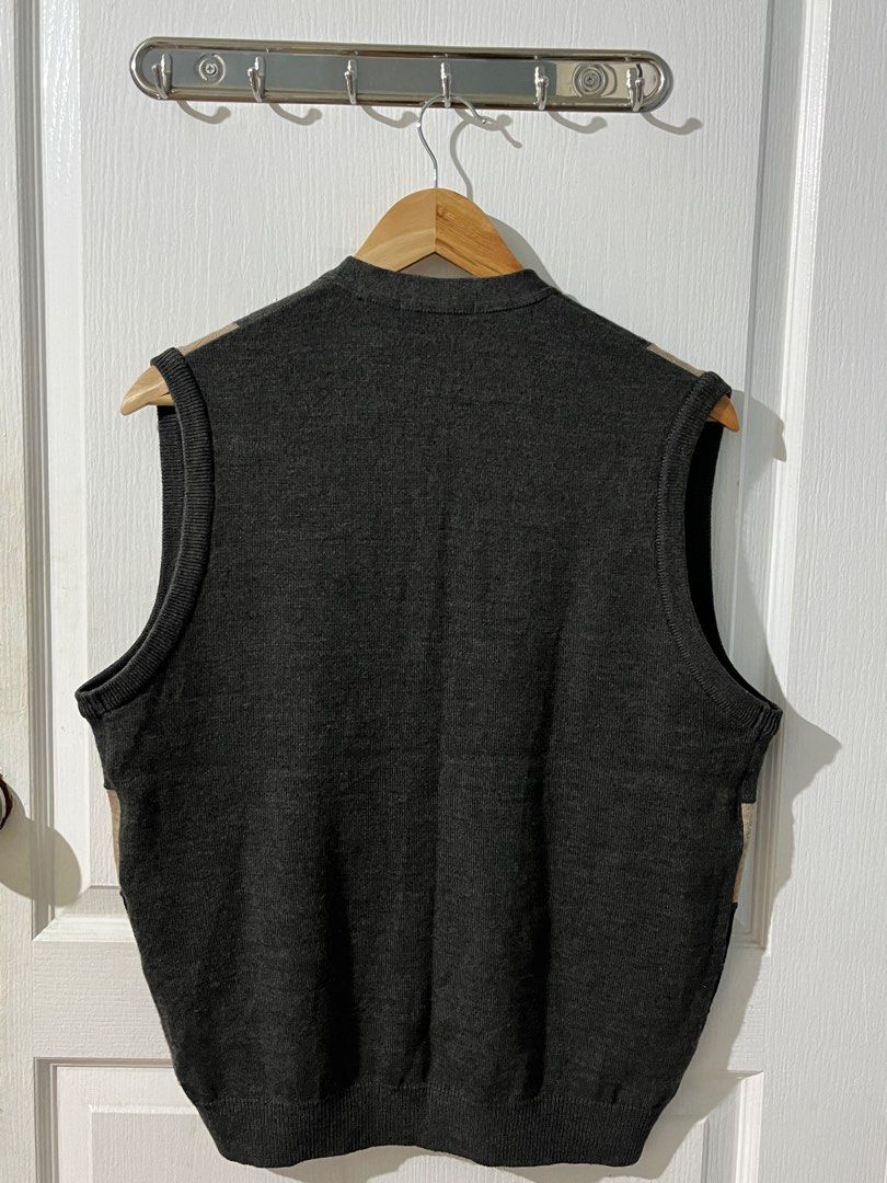 RARE Vintage Pierucci Italy Neutral Patchwork Knitted Button Down Vest ...