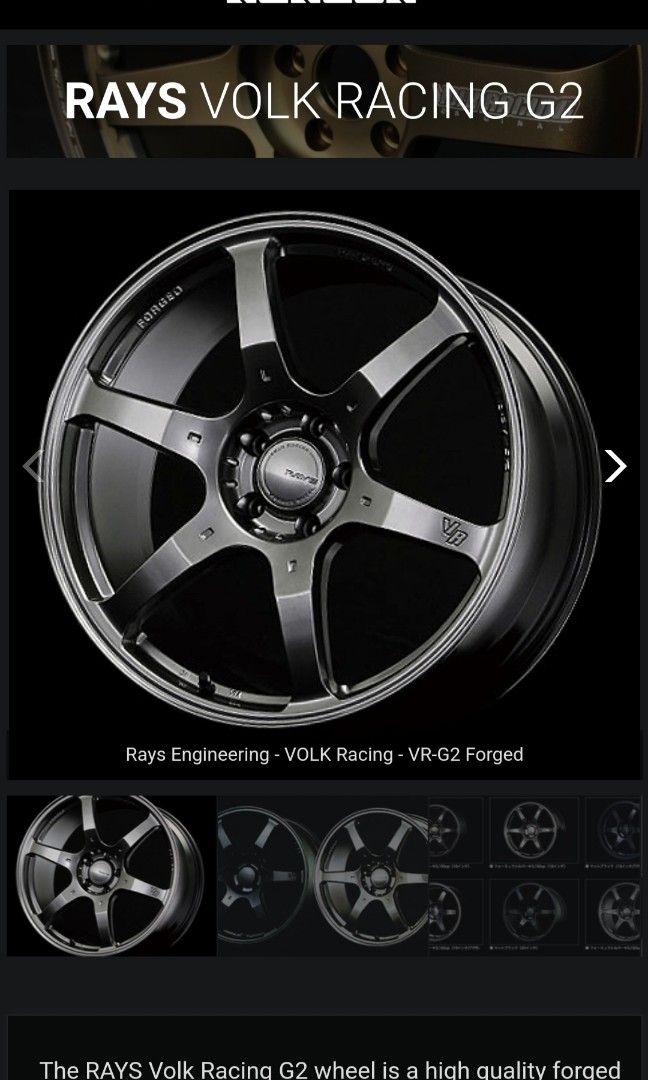 Rays VR G2 R35 GTR GTR35 Rim Wheel, Car Accessories, Tyres & Rims on ...