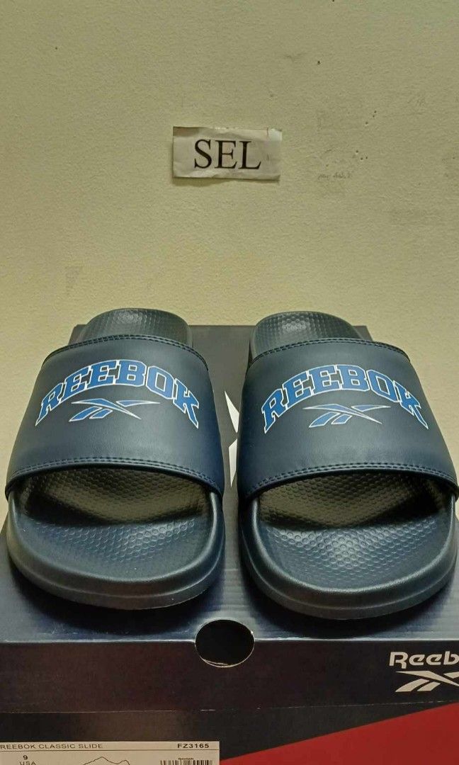 REEBOK CLASSIC SLIDES(VECTOR BLUE), Men's Fashion, Footwear, Slippers ...