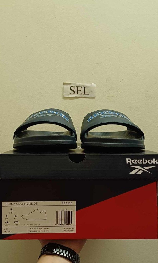 REEBOK CLASSIC SLIDES(VECTOR BLUE), Men's Fashion, Footwear, Slippers ...