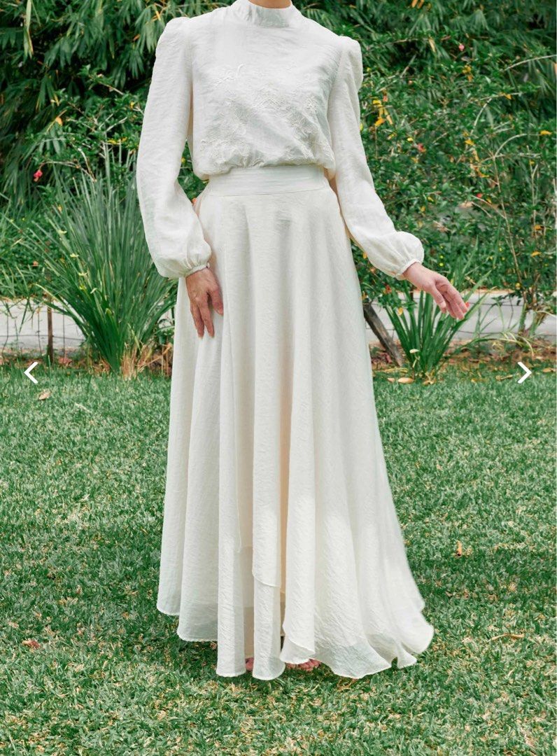 RENT / SEWA MIMPIKITA ASHA IN CREAM, Women's Fashion, Muslimah Fashion ...