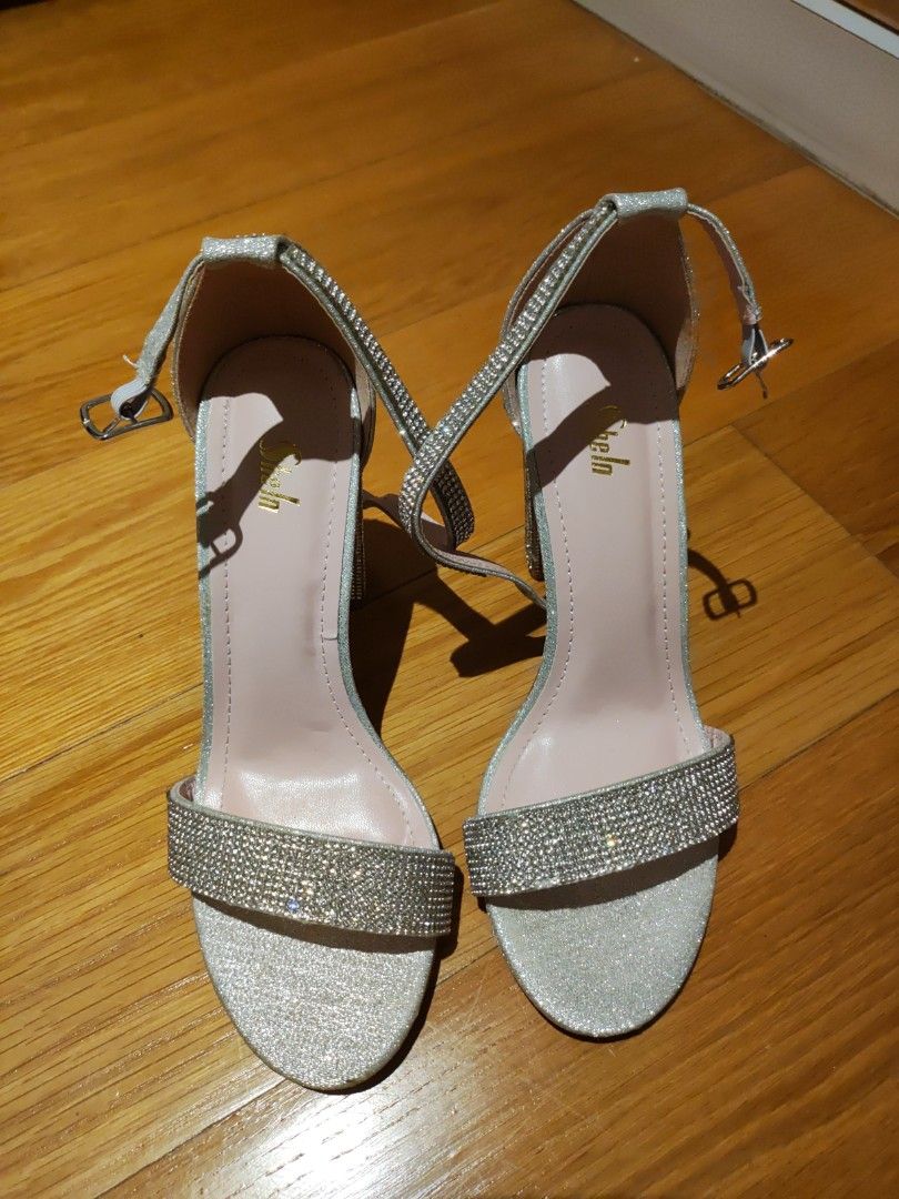 Rhinestone High Heels, Women's Fashion, Footwear, Heels on Carousell