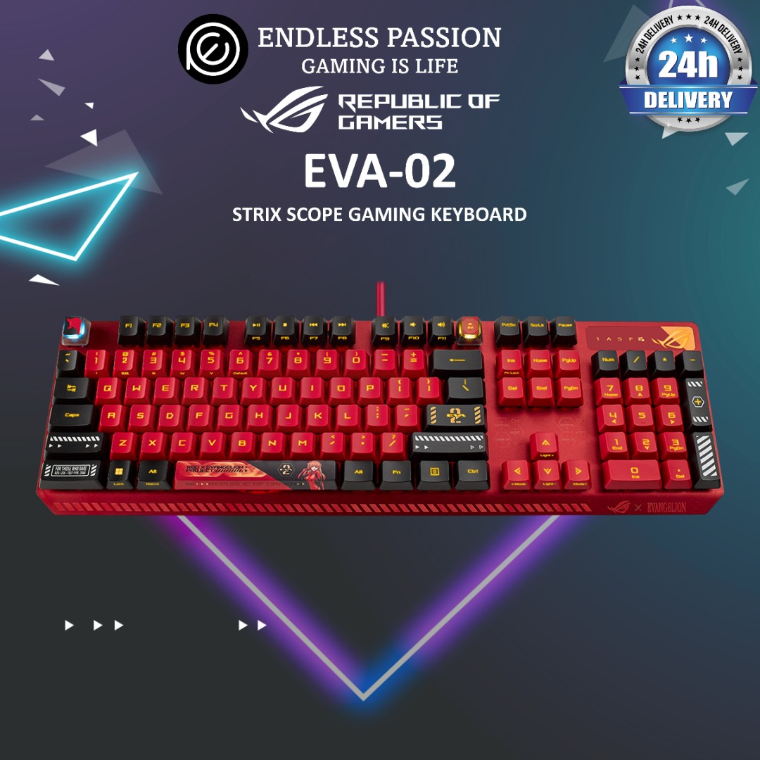 ROG Strix Scope RX EVA-02 Edition- RX Red, Computers & Tech, Parts ...