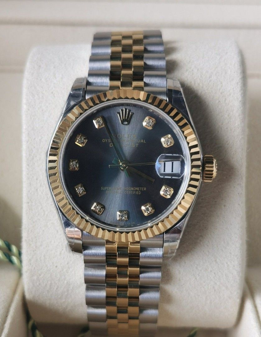 Rolex Datejust 31mm dark Grey dial with diamond markers, Women's ...