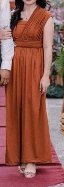 Rust Infinity Gown, Women's Fashion, Dresses & Sets, Evening dresses ...