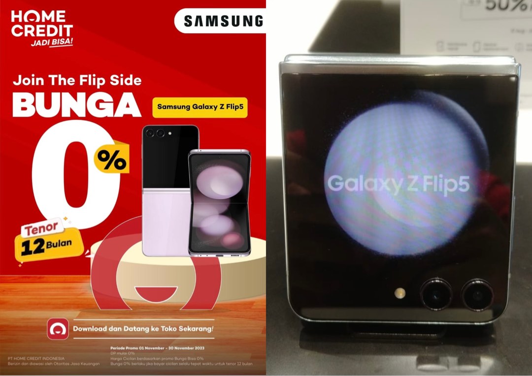 Samsung Galaxy Z Flip 5 Bisa Cicilan Tanpa Cc BUNGA BISA 0%, Telepon ...
