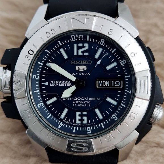 SEIKO 7S36-02K0 1/50000 MAP METER 200m MILE MARKER SKZ223J1 Made in ...