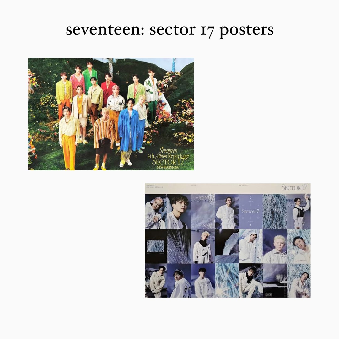 Seventeen: Sector 17 Posters, K-Wave on Carousell