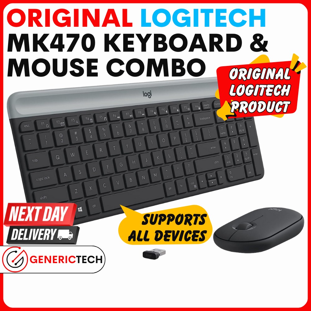 Sg Cheapest Genuine Logitech Mk470 Slim Wireless Keyboard And Mouse Combo Low Profile Ultra