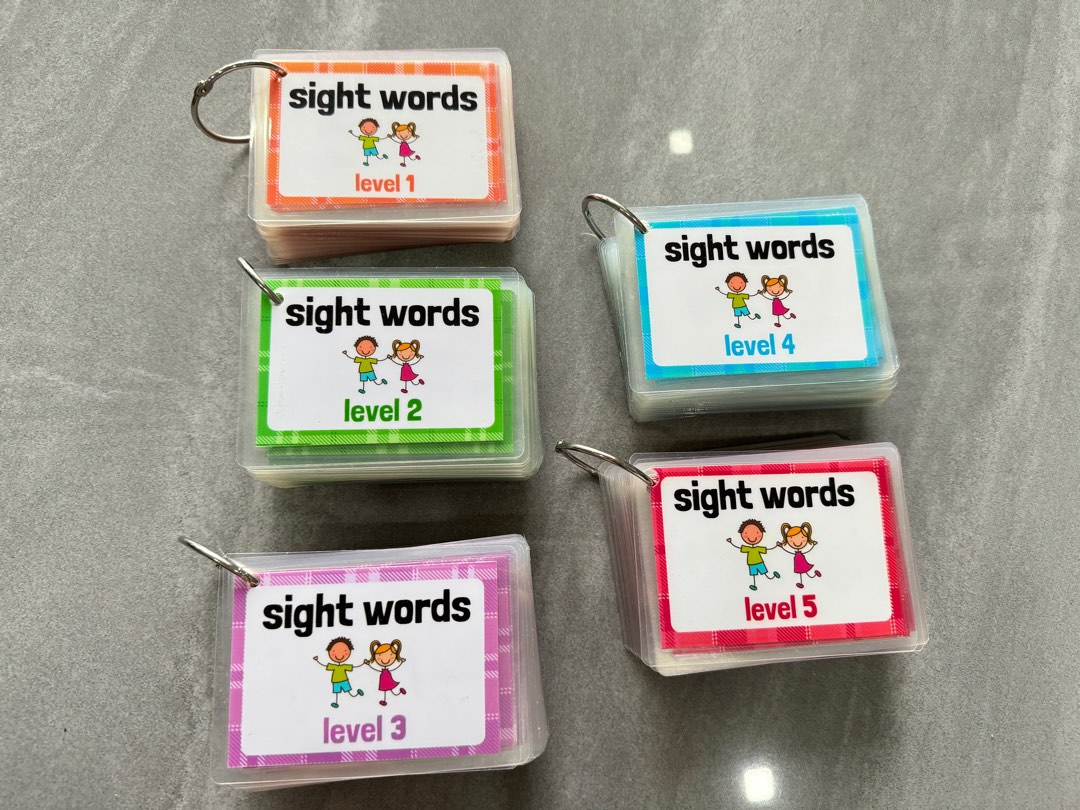 Sight words flash cards level 1-5, Hobbies & Toys, Books & Magazines ...