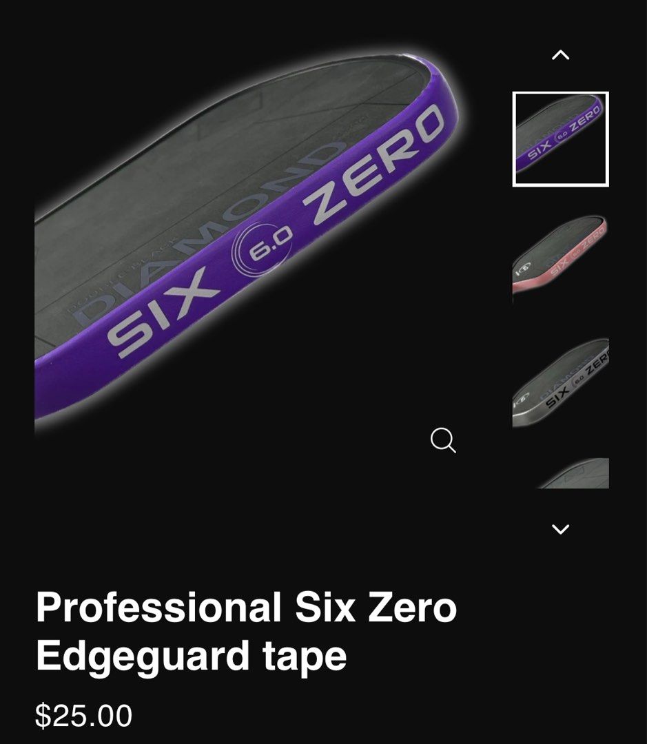 SixZero 6.0 Six Zero pickleball paddle edge tape protector, Sports Equipment, Sports & Games ...