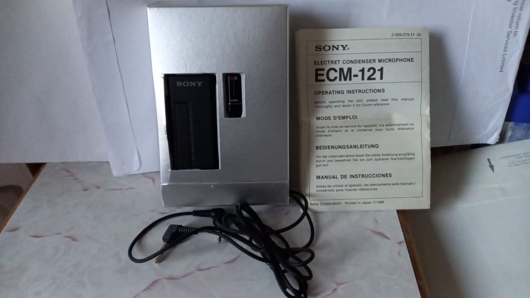 Sony ECM-121 Stereo Electret Condenser Microphone Black, 音響器材, 咪高風/麥克風 ...