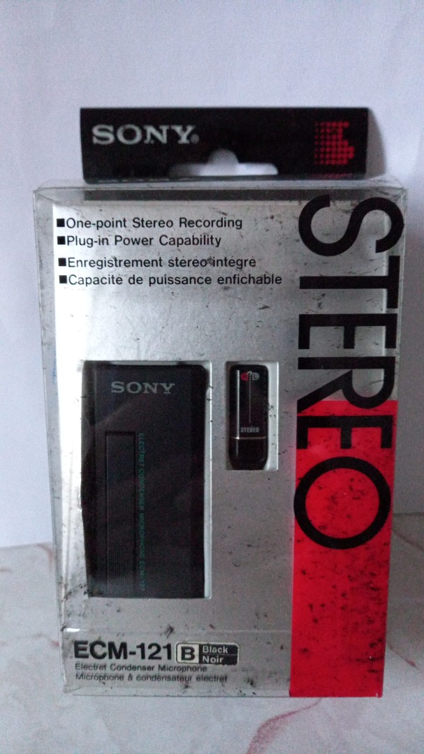 Sony ECM-121 Stereo Electret Condenser Microphone Black, 音響器材, 咪高風/麥克風 ...