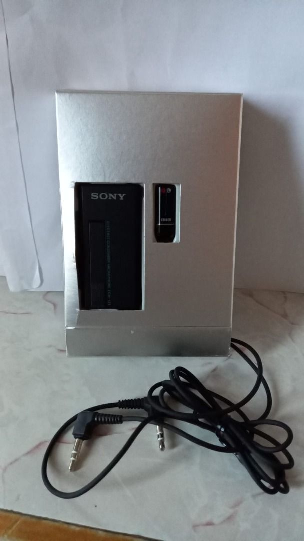 Sony ECM-121 Stereo Electret Condenser Microphone Black, 音響器材, 咪高風/麥克風 ...