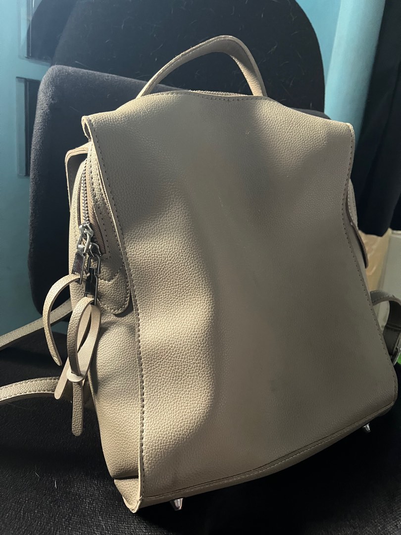 Square leather backpack, Women's Fashion, Bags & Wallets, Backpacks on ...